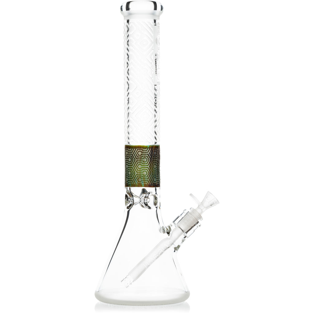 17 Etched Sandblasted Beaker Bong By Cheech Glass Bkry Inc
