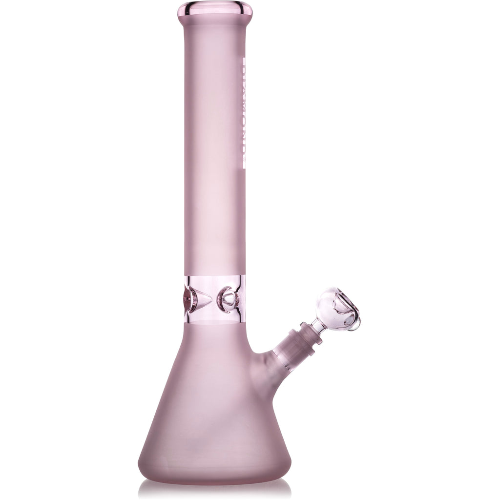 16” Frosted Pink Beaker Bong, by Diamond Glass – BKRY Inc.