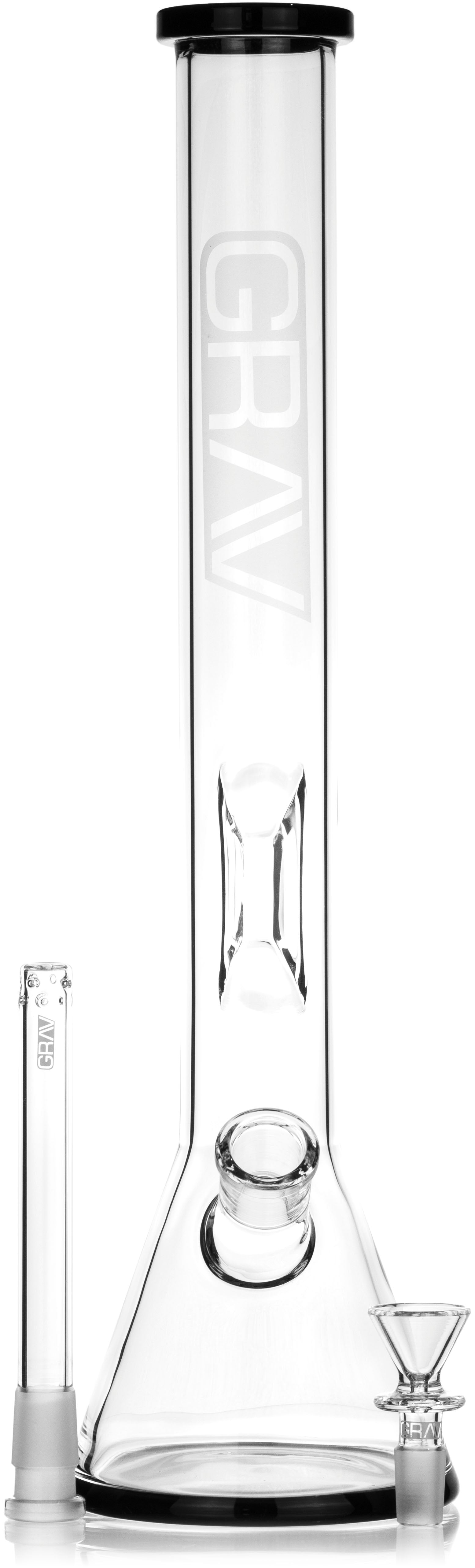 16" Large Beaker w/ 14mm Funnel Bowl & Fission Downstem, by Grav Labs ...